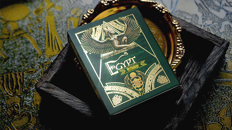 Egypt Mythology Black Edition (Green, Nile) Playing Cards – Alakazam Magic