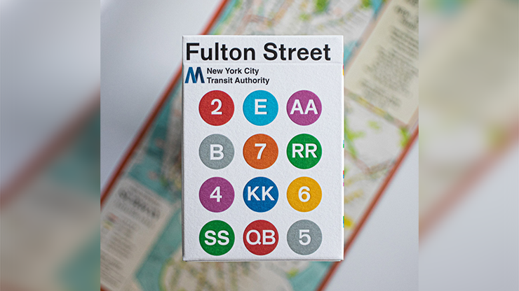 WHITE EDITION FULTON STREET MTA PLAYING CARDS (1972 VIGNELLI MAP EDITI ...