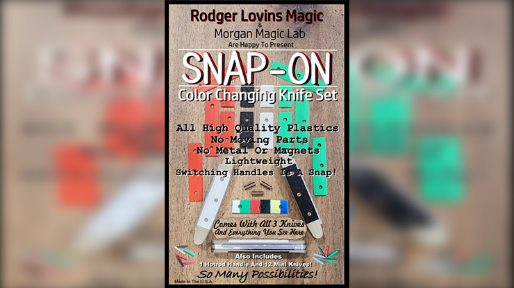 SNAP-ON Color Changing Knife Set by Rodger Lovins – Alakazam Magic