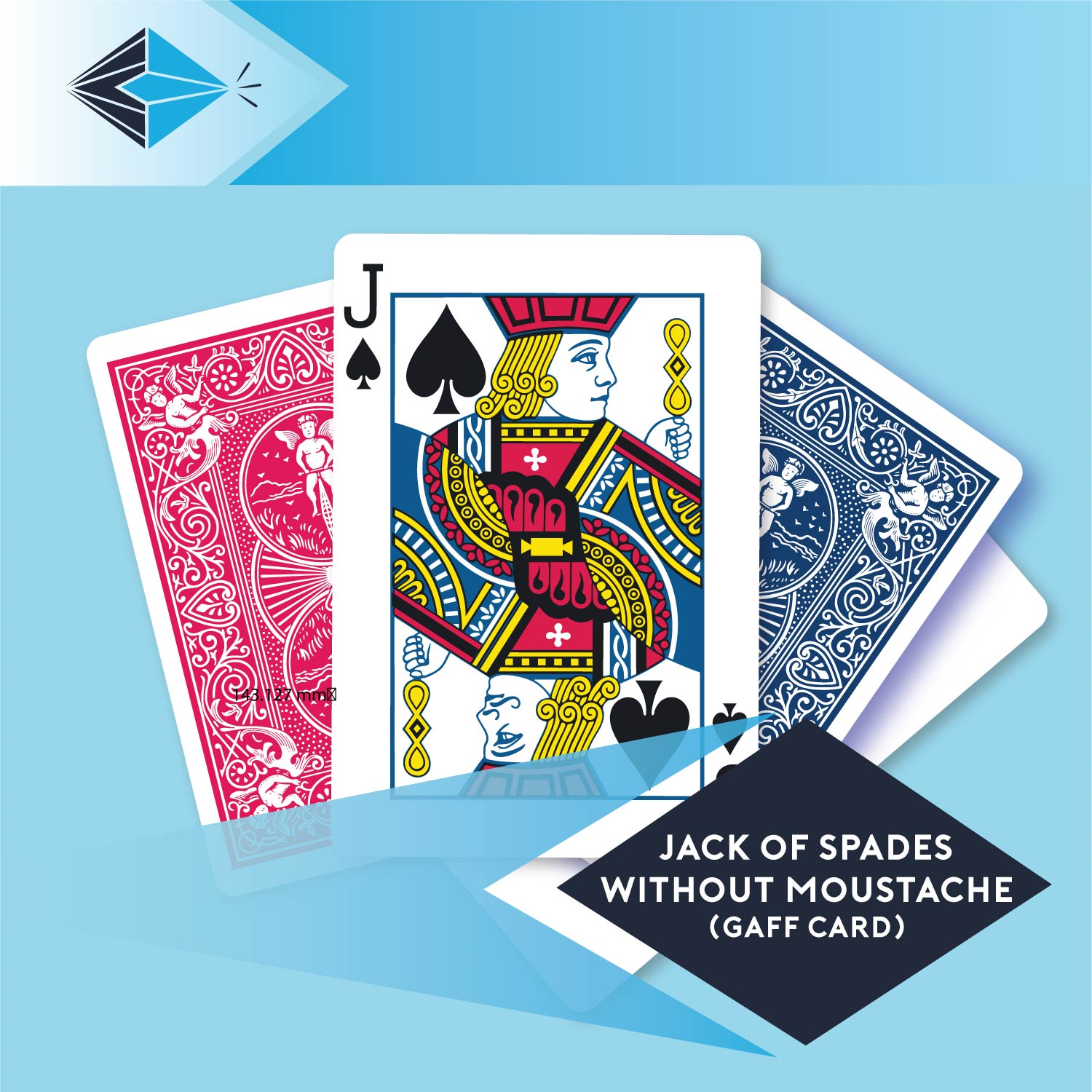 Jack Of Spades Without Moustache - Single Gaff Card – Alakazam Magic